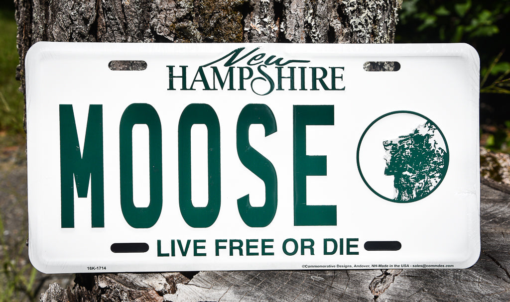MOOSE License Plate - Show Off Your New Hampshire Pride| Live Free or ...