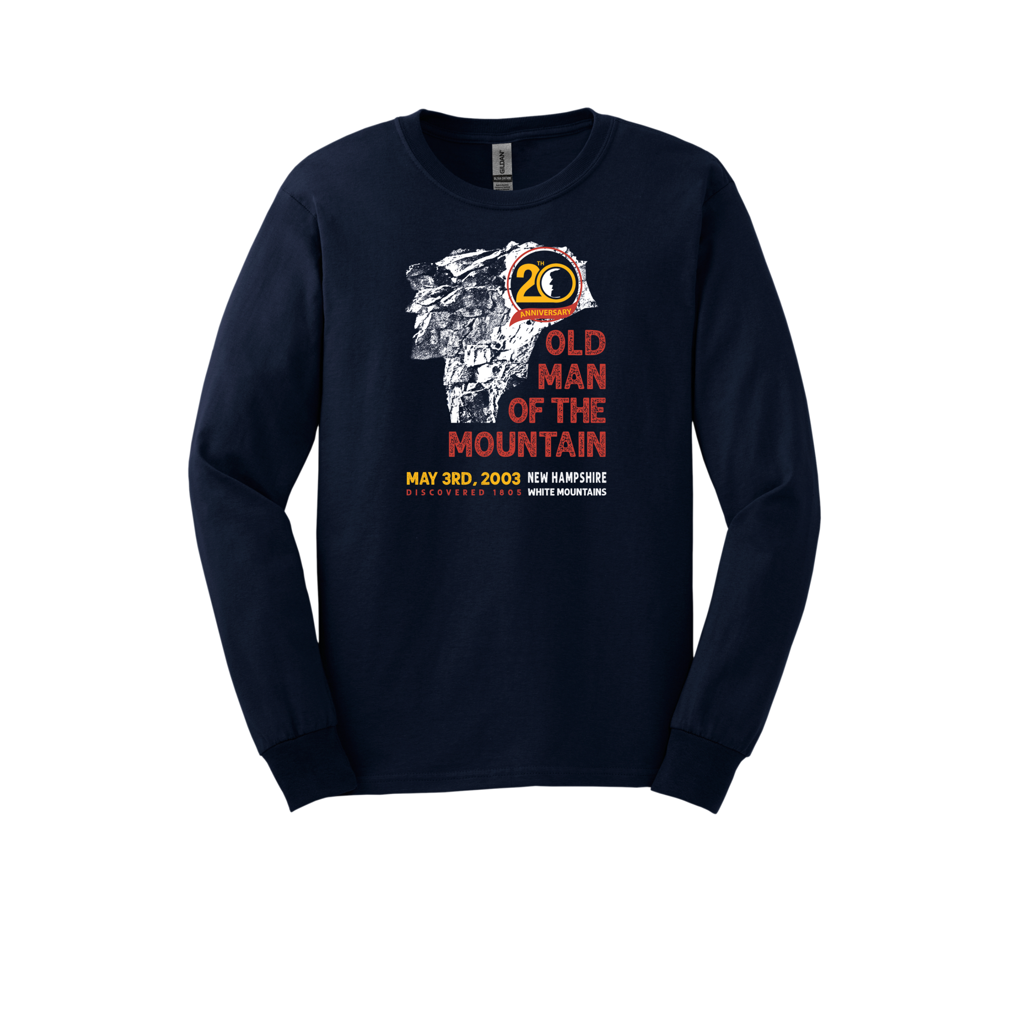 20th Anniversary Old Man of The Mountain Commemorative Long Sleeve T-S ...